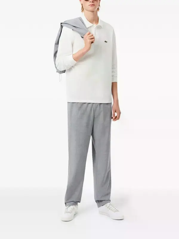 Lacoste Elasticated-waistband Logo-patch Trousers
