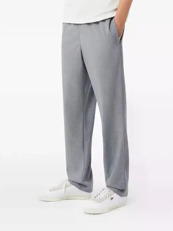 Lacoste Elasticated-waistband Logo-patch Trousers