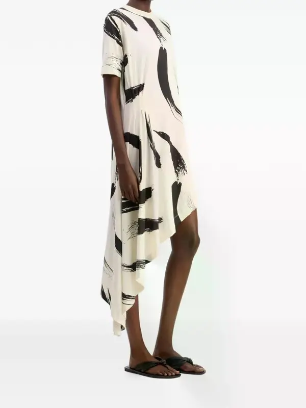 Loulou De Saison Abstract Print Asymmetric Dress
