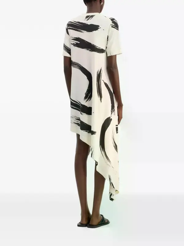 Loulou De Saison Abstract Print Asymmetric Dress