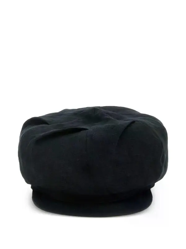 Yohji Yamamoto Linen Tuck Casquette Cap - Black