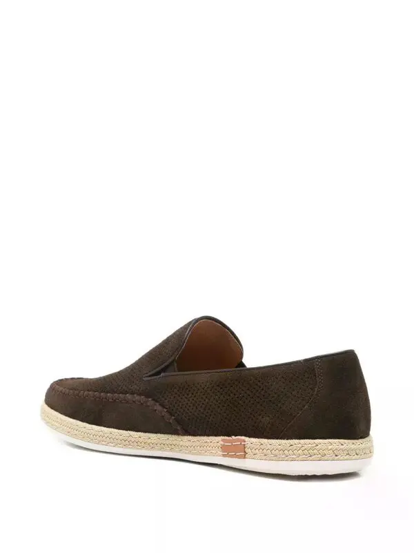 SERGIO MORETTI FIRENZE Perforated Suede Loafers