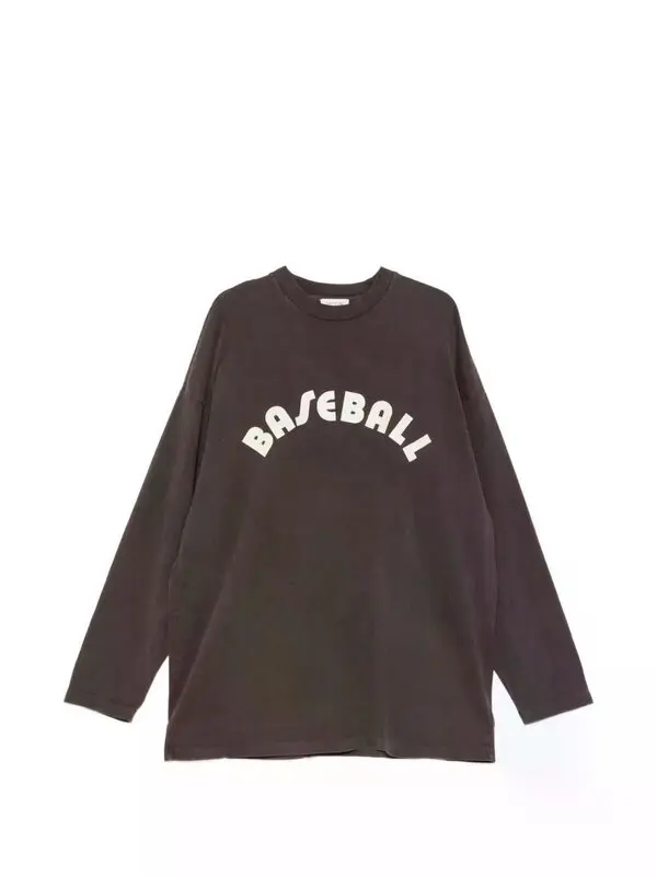 Fear Of God Logo-print Long-sleeve T-shirt - Brown