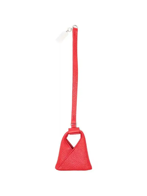 MAISON MARGIELA Leather Keyring - Red