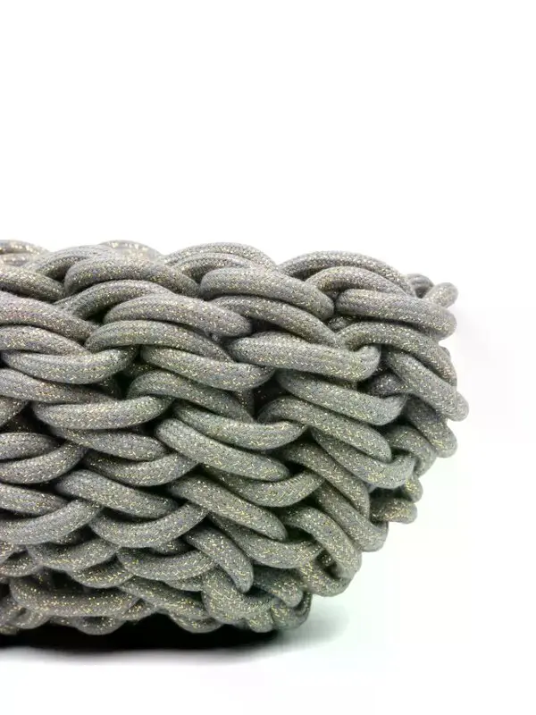 Alienina Lina Woven-rope Clutch - Silver