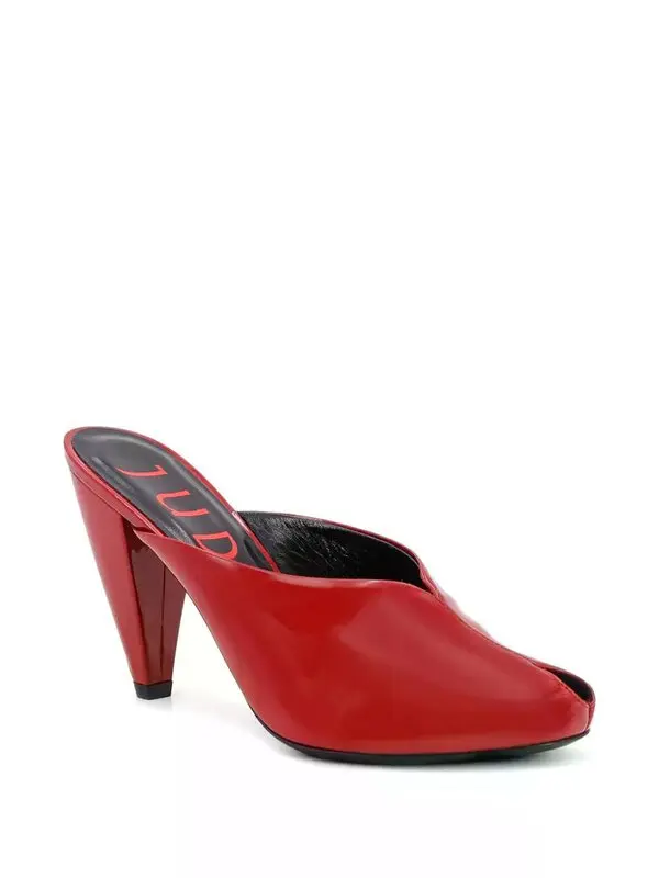 JUDE Patent Leather Mules - Red