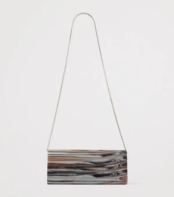 JIMMY CHOO Sweetie Marble Effect Clutch Bag - Grey