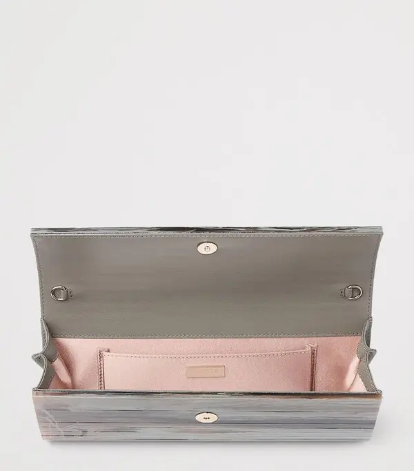 JIMMY CHOO Sweetie Marble Effect Clutch Bag - Grey