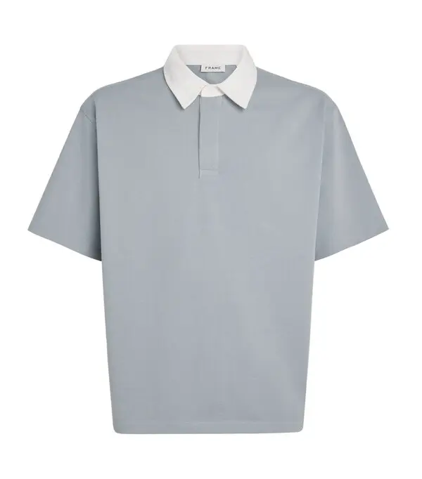 FRAME Contrast-collar Rugby Polo Shirt