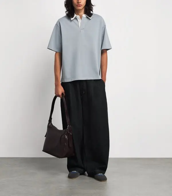 FRAME Contrast-collar Rugby Polo Shirt