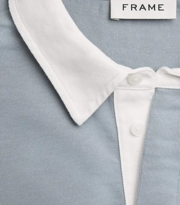 FRAME Contrast-collar Rugby Polo Shirt
