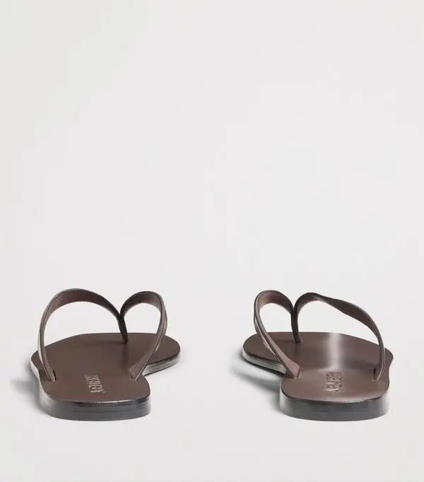 A.emery Leather Kinto Flip Flops - Brown