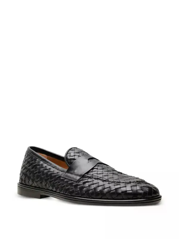 CHUCKIES Woven Leather Loafers