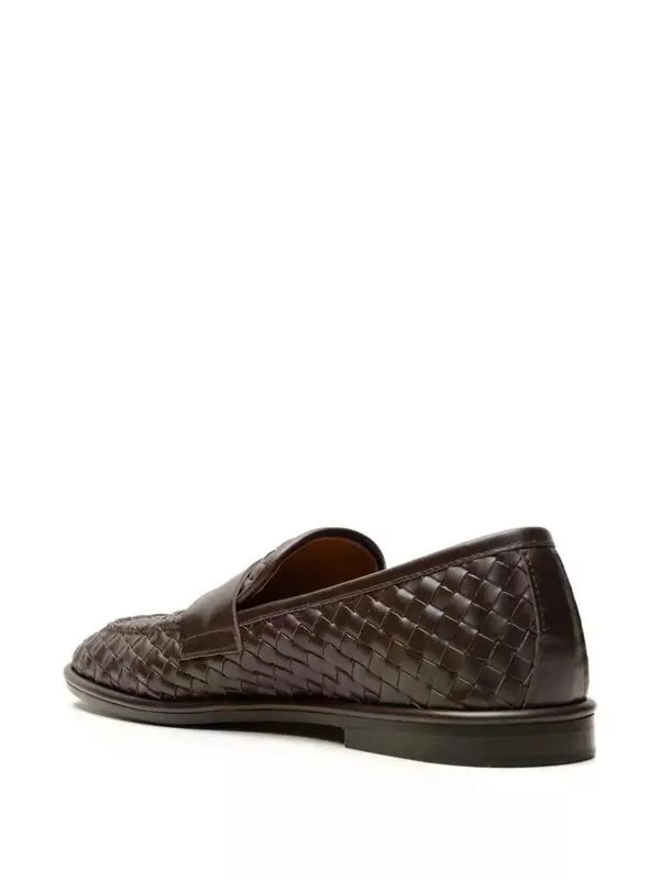 CHUCKIES Woven-effect Leather Loafers