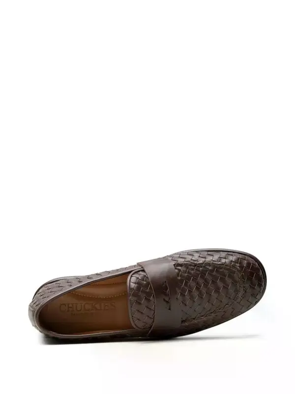 CHUCKIES Woven-effect Leather Loafers