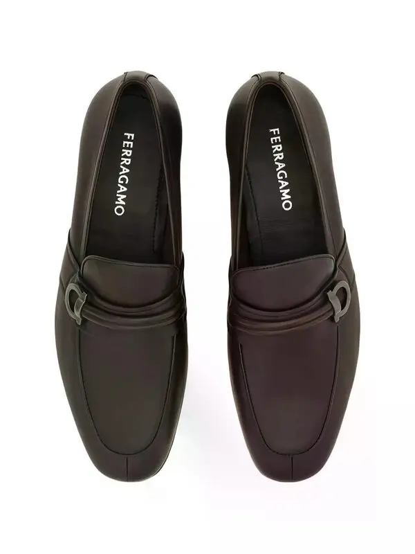 FERRAGAMO Gancini Leather Loafers