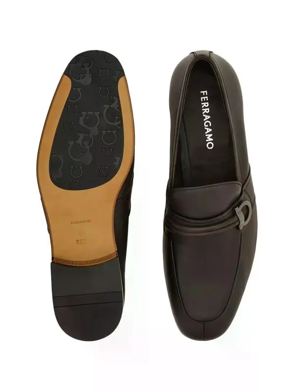 FERRAGAMO Gancini Leather Loafers