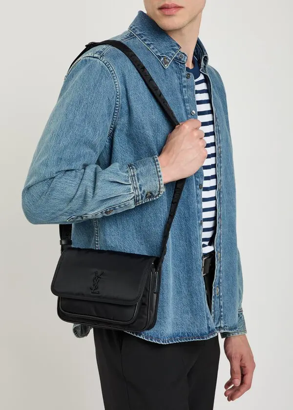 Saint Laurent Niki Padded Nylon Cross-body Bag - Black