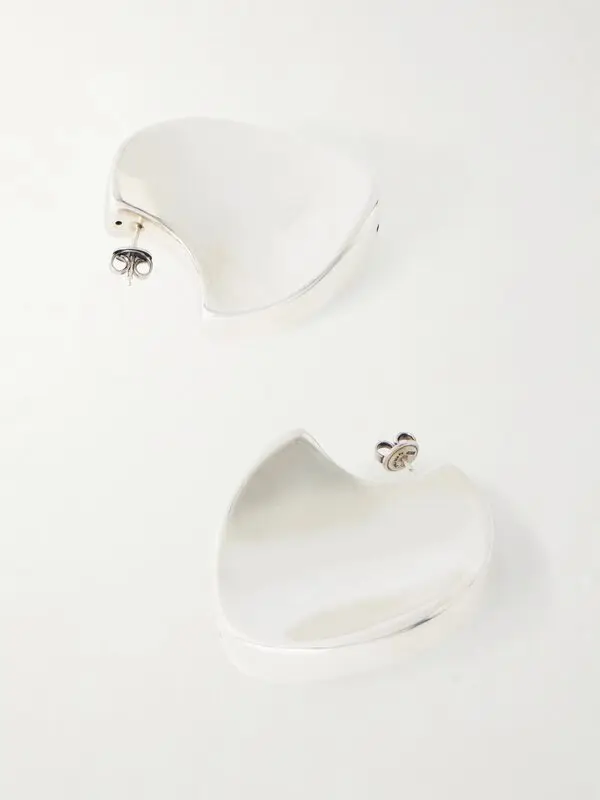 Bottega Veneta Sterling Sculptural Earrings - Silver
