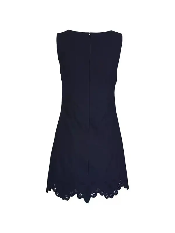Veronica Beard Broderie Anglaise Scalloped Hem Dress - Blue
