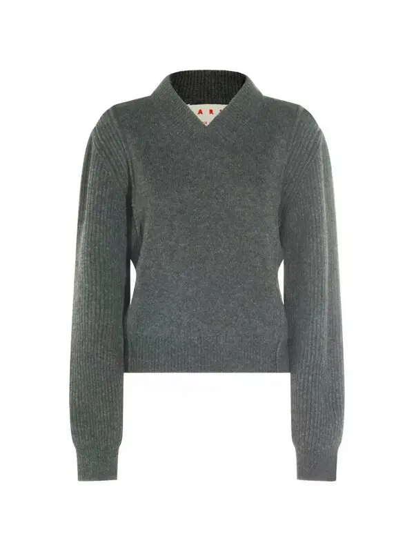 Marni Ribbed V-neck Sweater
