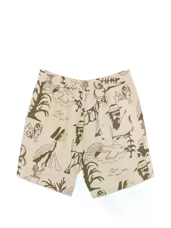 OAS Company Poplan Porto Linen Shorts
