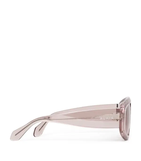 Alaïa Acetate Aviator Mask Sunglasses
