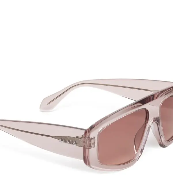 Alaïa Acetate Aviator Mask Sunglasses