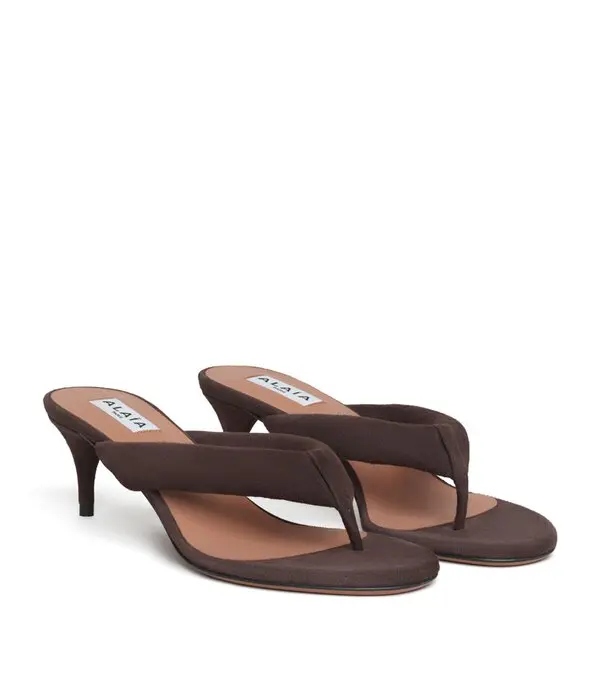 Alaïa Suede Thong Mules 55