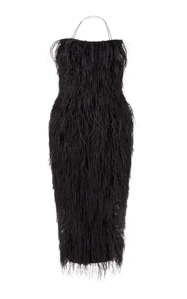FFORME Feather Gown - Black