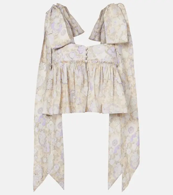 Chloé Floral Cotton Top - Multicoloured