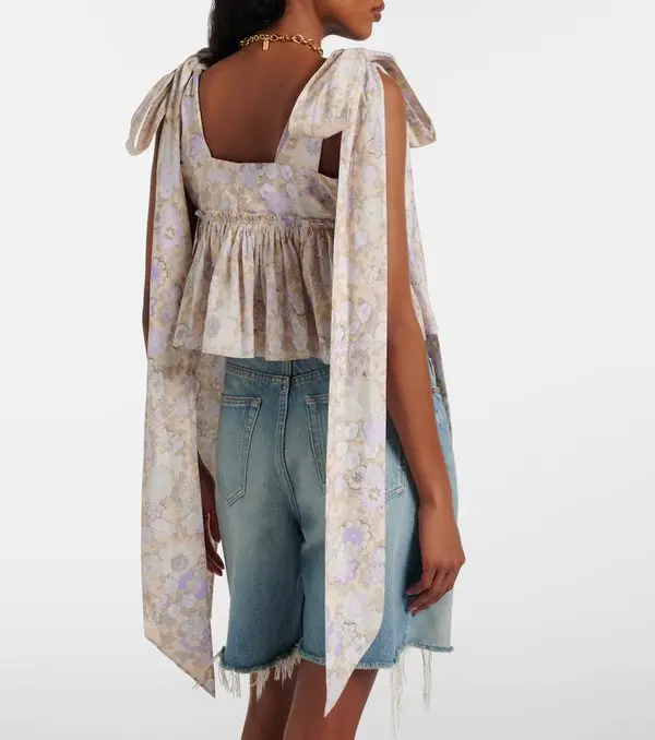 Chloé Floral Cotton Top - Multicoloured