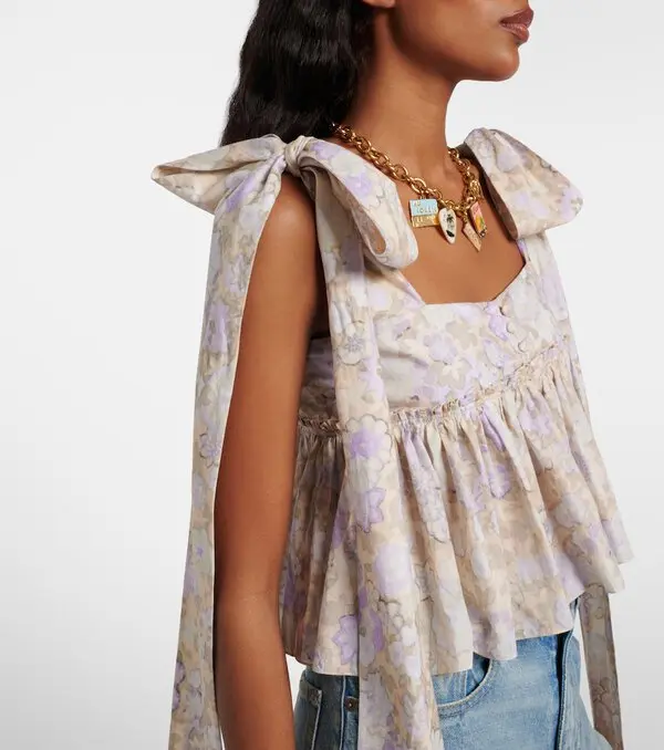 Chloé Floral Cotton Top - Multicoloured