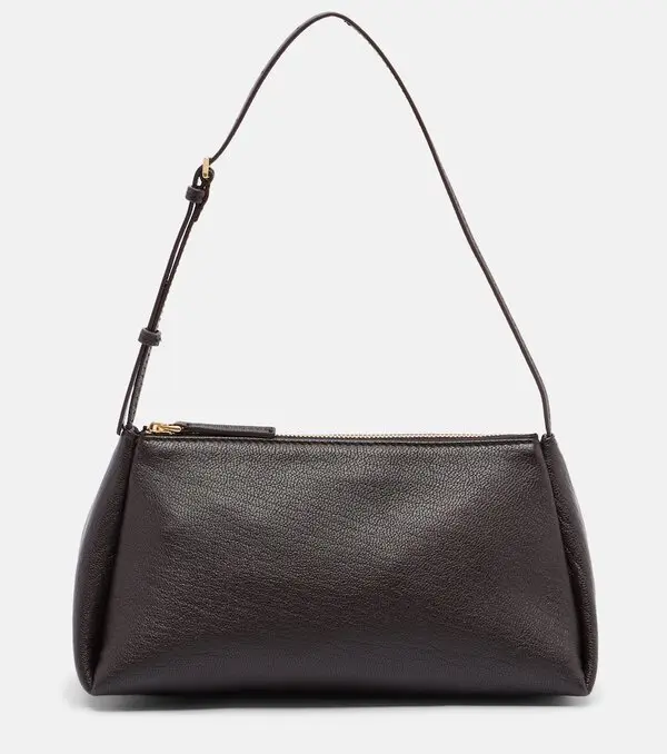 Calvin Klein Aurelis Small Leather Shoulder Bag - Brown