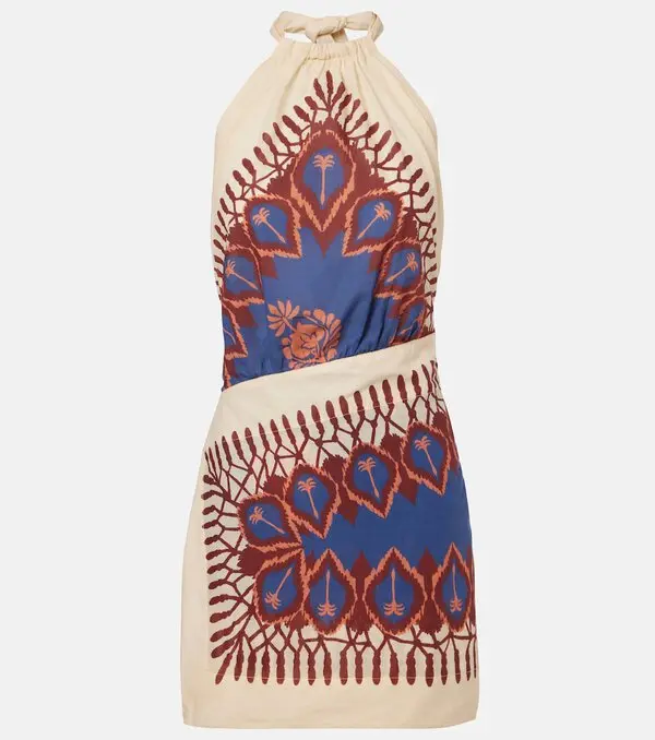 Johanna Ortiz Printed Cotton Mini Dress