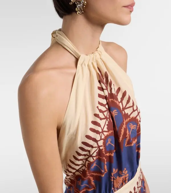 Johanna Ortiz Printed Cotton Mini Dress