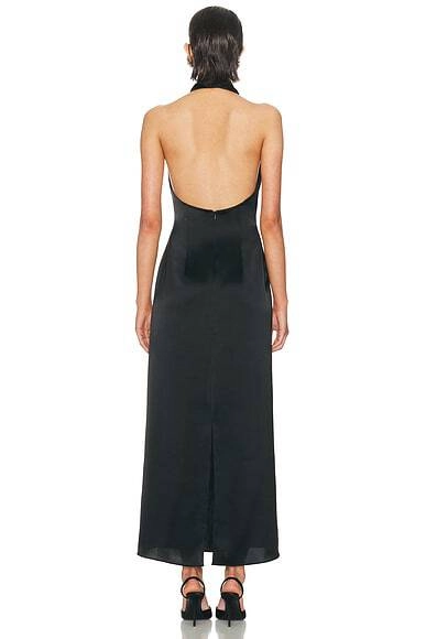 SEV Halter Neck Satin Gown