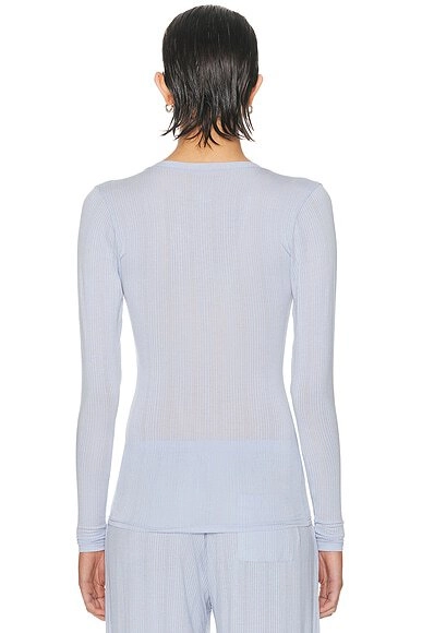 NEGATIVE UNDERWEAR Whipped Henley Long Sleeve Top - Muse