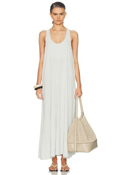 ST. AGNI Fluid Tank Maxi Dress - Silver