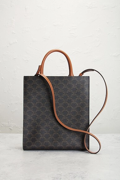 Celine Triomphe Vertical Cabas Tote Bag - Brown
