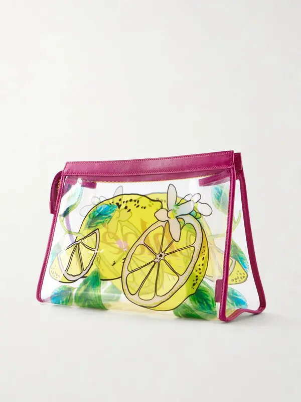 Chloé Printed Leather-trimmed Jelly Clutch