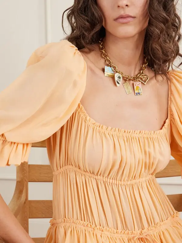 Chloé Gold-tone Enamel Charm Necklace - Multi
