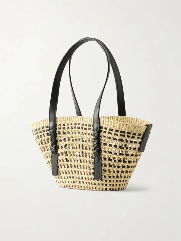 Loewe Braid Basket Raffia Shoulder Bag - Neutrals