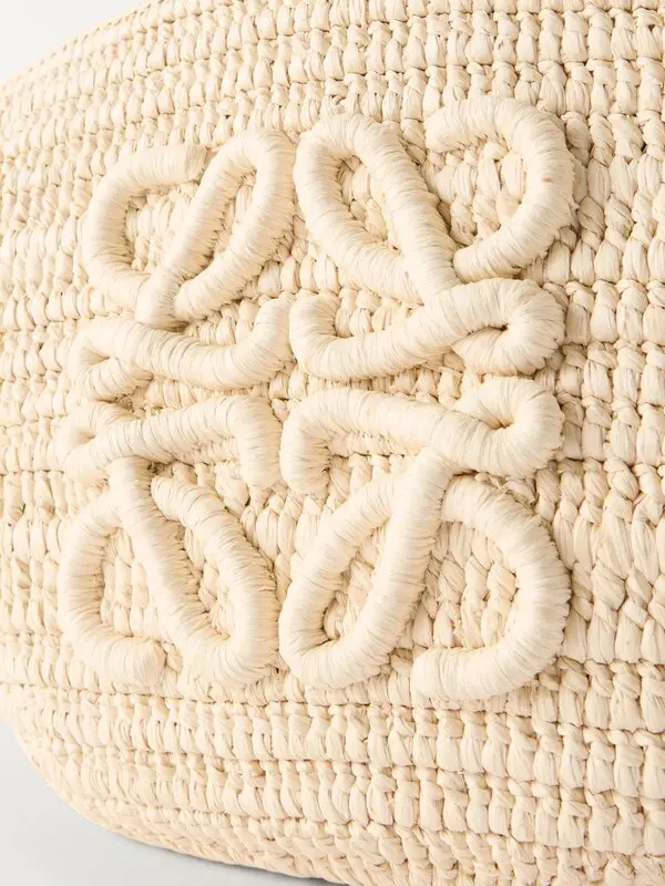 Loewe Eclipse Raffia Shoulder Bag - Neutrals