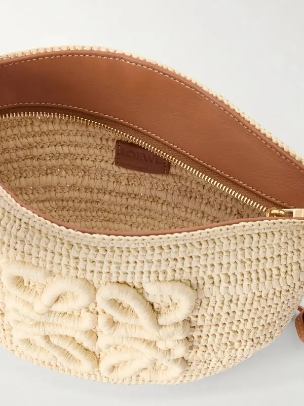 Loewe Eclipse Raffia Shoulder Bag - Neutrals