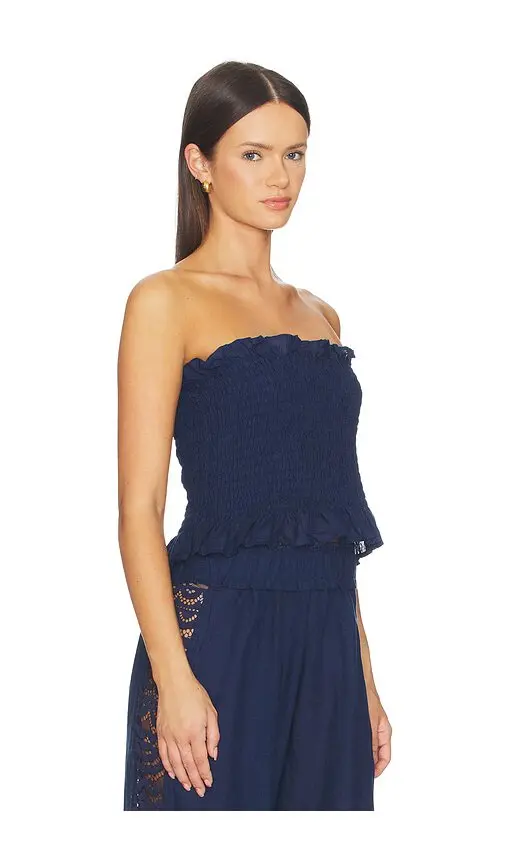 PQ SWIM Lexi Smocked Top