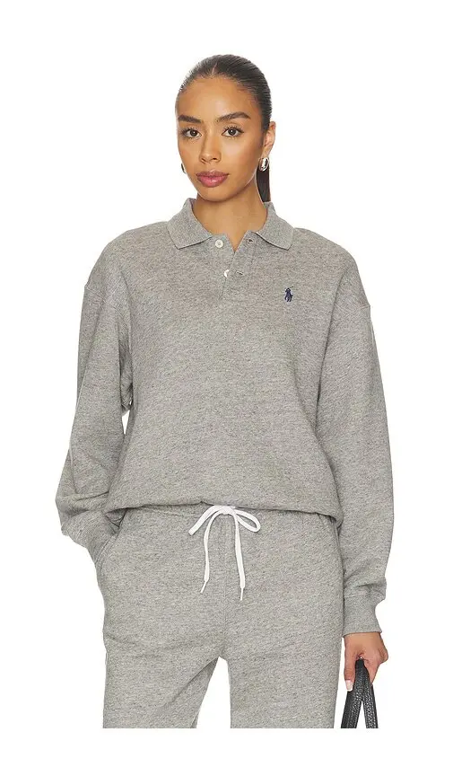 Polo Ralph Lauren Arctic Fleece Polo Sweatshirt - Grey