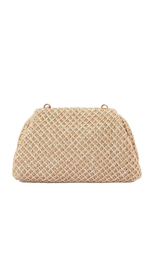OLGA BERG Anna Woven Clutch - Neutral