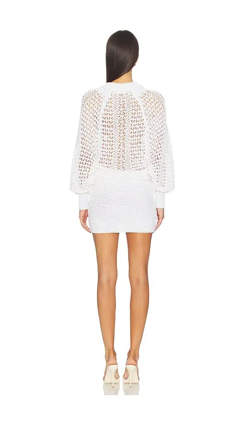 Balmain Batwing Dentelle Crochet Knit Dress