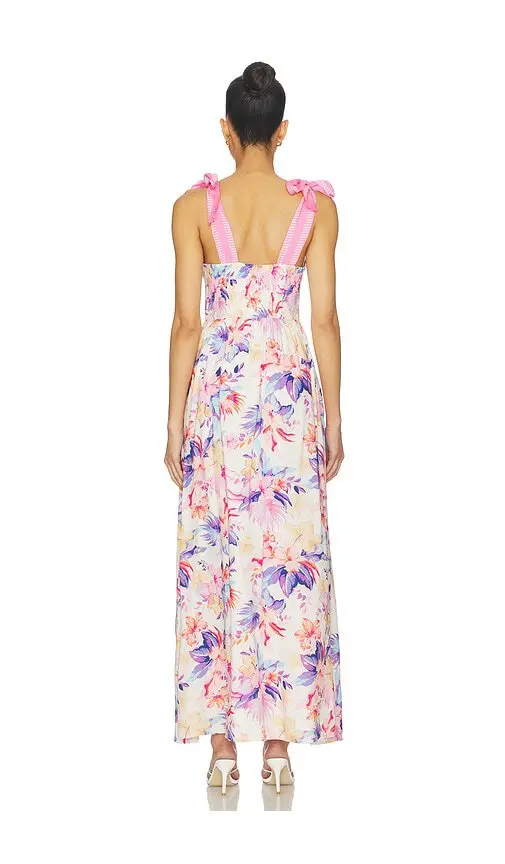 Beach Riot Floral Maxi Dress With Tie Shoulders